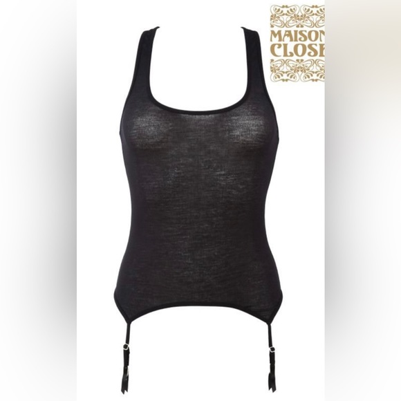 Maison Close | Tops | Maison Close Rare Bellevue Garter Tank Top M ...